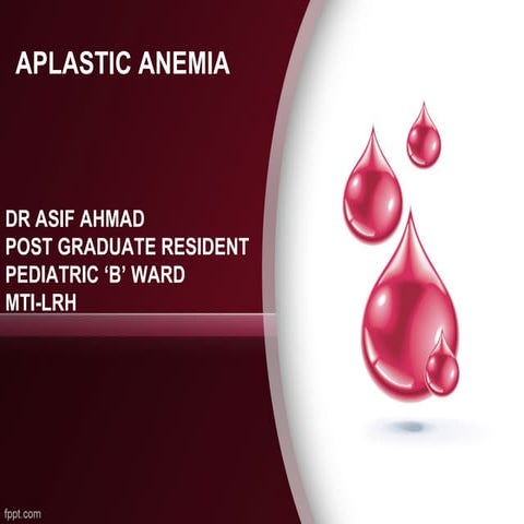 Aplastic anemia | PPT