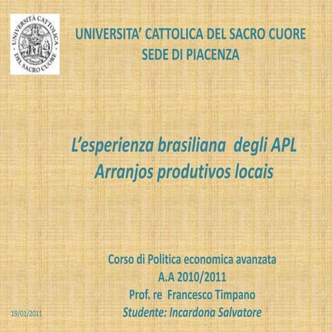 Apl brasile incardona salvatore | PPTX