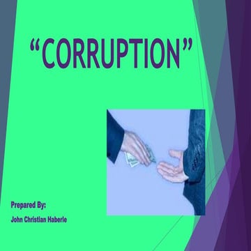 Applied Economics report (corruption) | PPTX