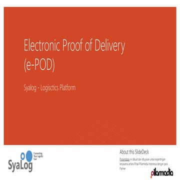 Electronic Proof of Delivery (e-POD) | PPTX