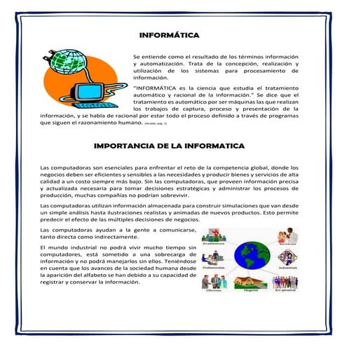 La importancia de la informatica | PPTX