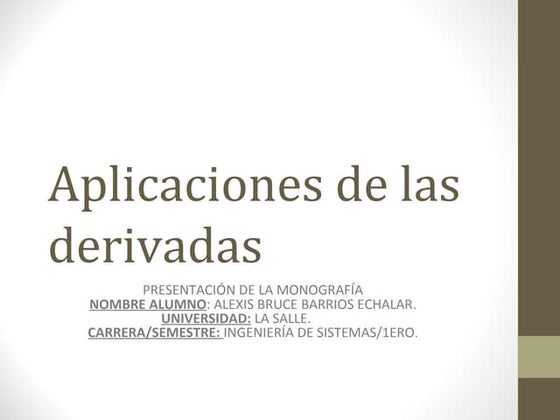 APLICACIÓN DE LAS DERIVADAS EN CONTABILIDAD Y AUDITORÍA | PPT
