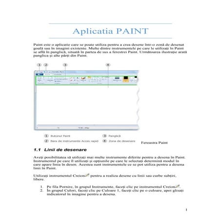 Aplicatia Paint | PDF