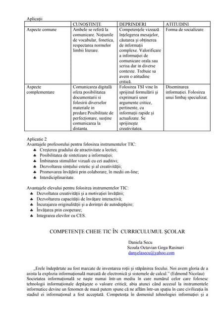 Programa scolara tic_9 | PDF