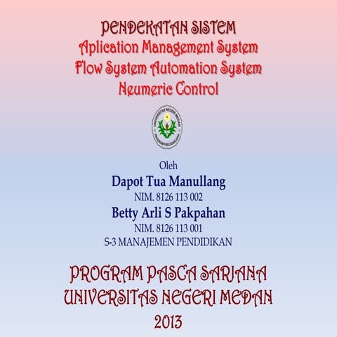 Aplication & flow system | PPTX