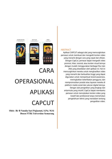 Materi dasar - dasar capcut untuk content creator pemula | PDF