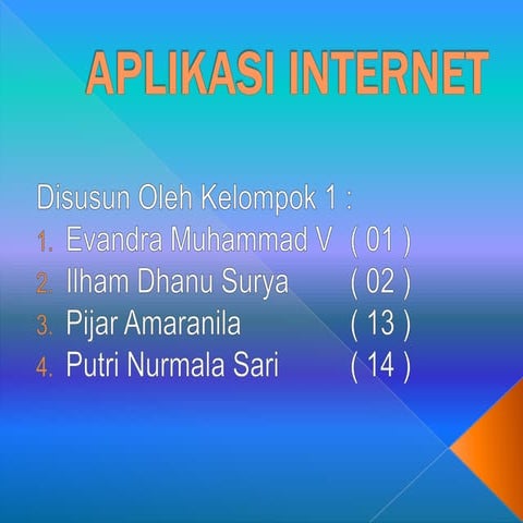 Aplikasi internet | PPTX
