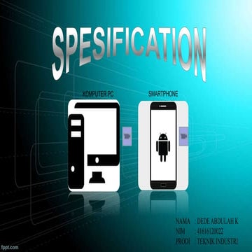 TUGAS MEMBUAT PRESENTASI TENTANG SPEC KOMPUTER DAN SMARTPHONE | PPT