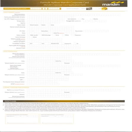 Aplikasi mandiri corporate card | PDF