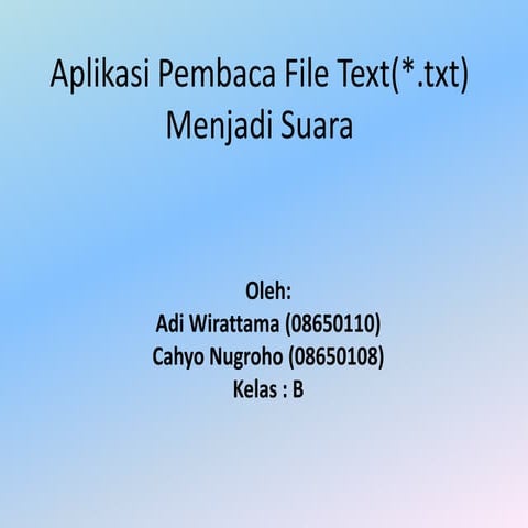 Aplikasi pembaca file text( | PPTX