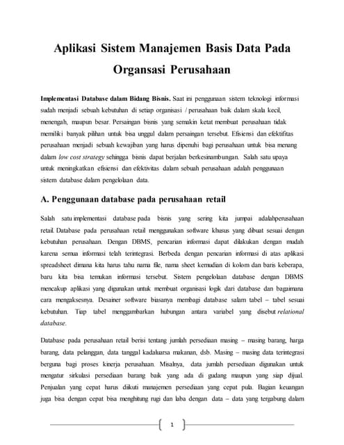 Sejarah perkembangan basis data | PDF