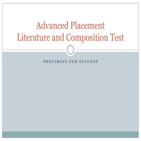 Ap lit comp test prep | PPTX