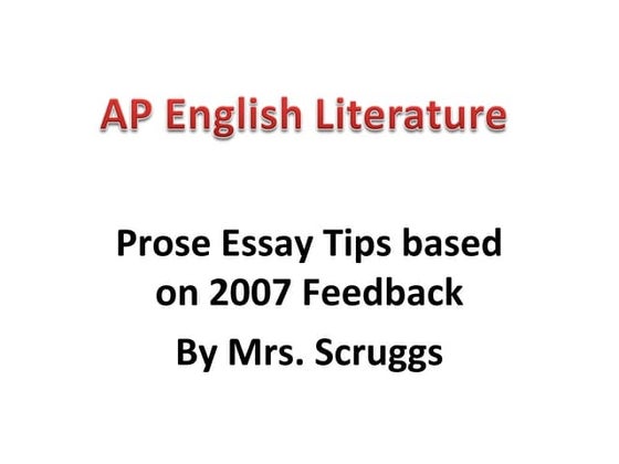 Mrs. Scruggs AP Literature Brain Dump | PDF