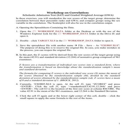 Correlation Between SAT and GWA | PDF