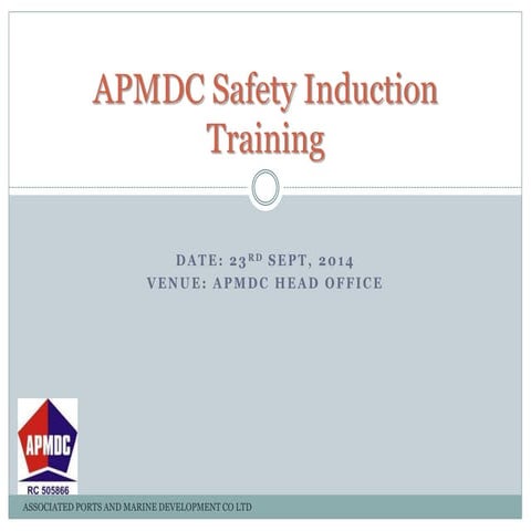 Apmdc induction training | PPTX