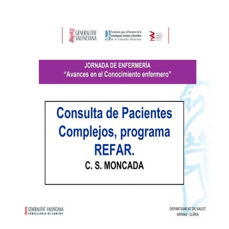 Consulta de Pacientes Complejos. Programa REFAR | PDF