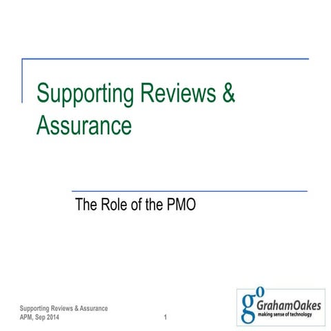 Integrated assurance and the role of the PMO | PDF