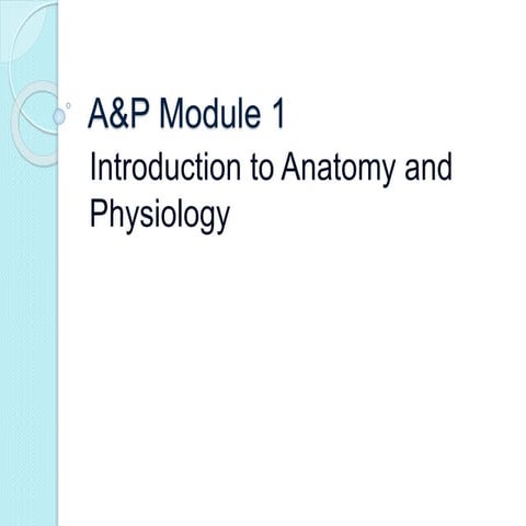 A&P Module 1 | PPTX