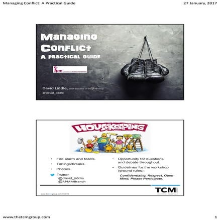 APM presentation. managing conflict: a practical guide | PDF | Business ...