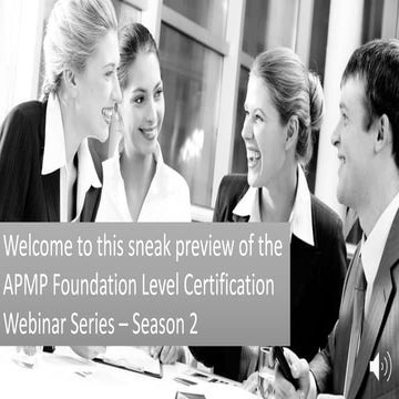 APMP Foundation Level Certification Webinar Series - Season 2 | PPTX
