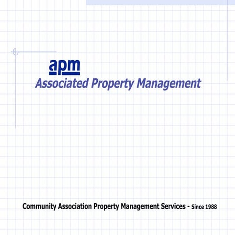Associated Property Management (APM) Presentation of Company | PPT