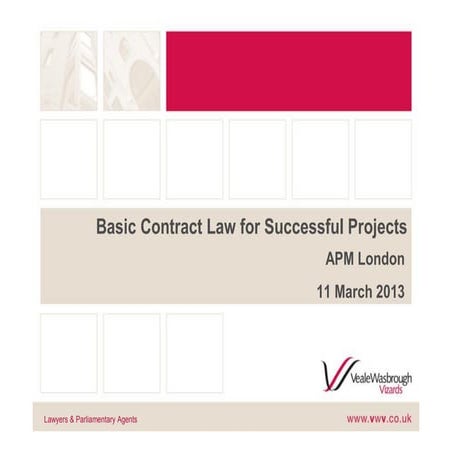 Basic Contract Law for successful projects | PPT