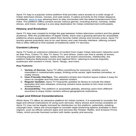 apne tv app............................. | PDF