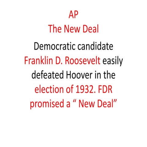 The New Deal | PPT