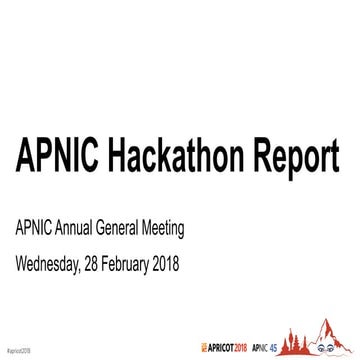 APNIC Hackathon | PDF | Computing | Technology & Computing