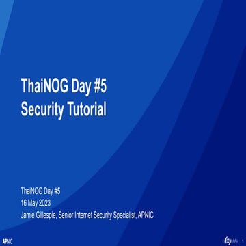 ThaiNOG 5: Security Tutorial | PDF