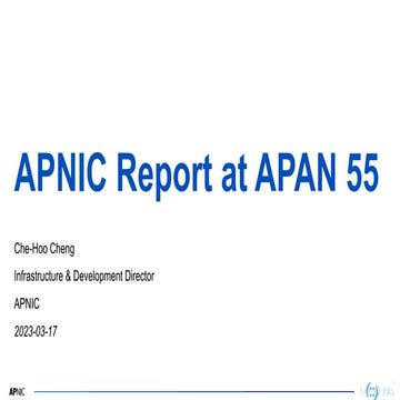 APNIC 55: APNIC Update | PPT
