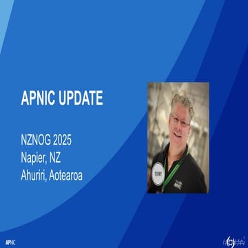 APNIC Update, presented at NZNOG 2025 by Terry Sweetser | PDF