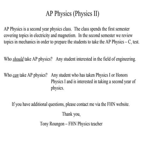 AP Physics | PPT