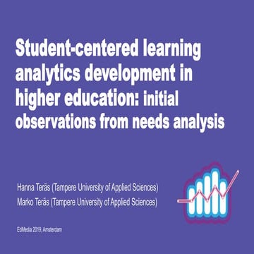Student-centered learning analytics development in higher education ...