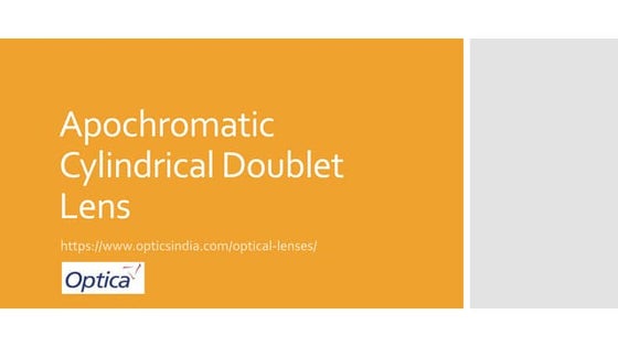 Apochromatic cylindrical lens | PPT