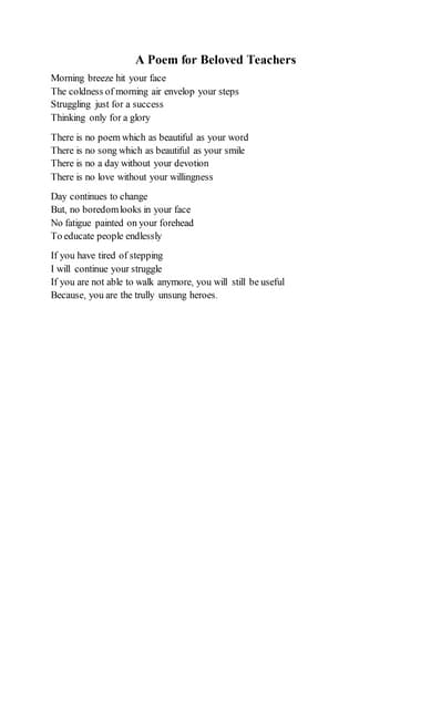 Seven Steps Poem with teacher note | PPT