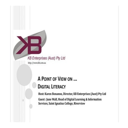 A point of view on digital literacy | PDF