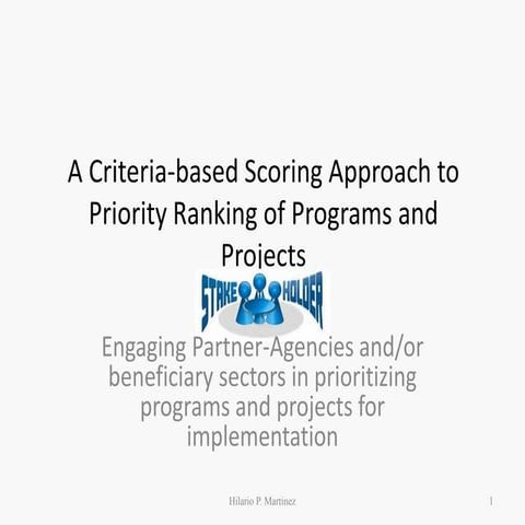 Program-Project Priority Rating and Ranking System | PPT