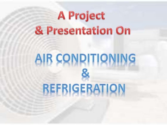 Air conditioning system | PPTX | Home Appliances | Home & Garden