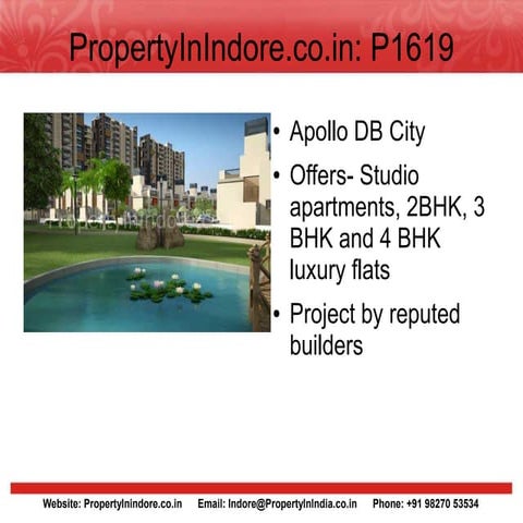 Apollo db city PropertyInIndore.co.in - p1619 | PDF | Apartments | Real ...