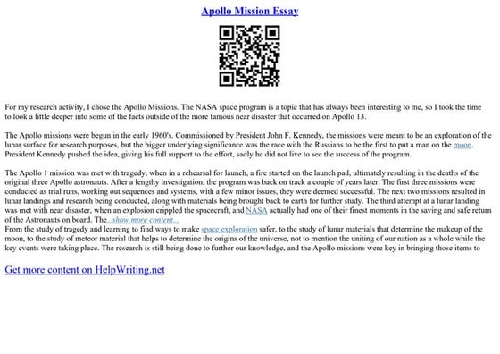 Apollo 13 Essay | PDF