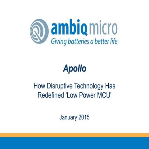 Apollo ultra low power MCU from Ambiq Micro | PPTX | Operating Systems ...