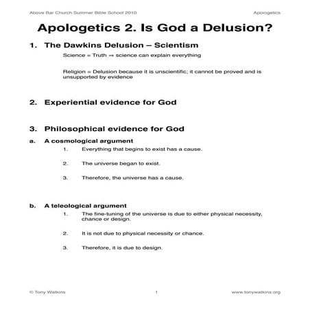 The Essentials of Apologetics - Why God (Part 1)? | PPTX