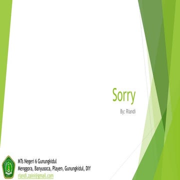 Apologising_Saying Sorry | PPTX