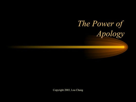 Speech Act Apologies | PPT