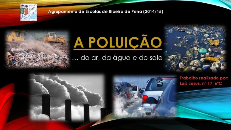 A poluição ...do ar do solo e da agua
