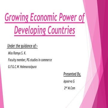Growing Economic Power of Developing Countries | PPTX
