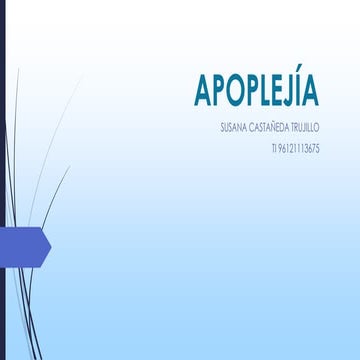 Apoplejía | PPTX
