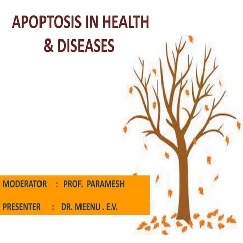 Apoptosis in health and diseases | PPTX