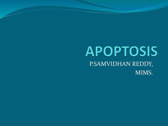 Apoptosis. | PPTX